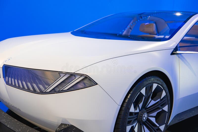 Futuristic BMW Concept Car Displayed in Munich Museum Exhibit Stock ...