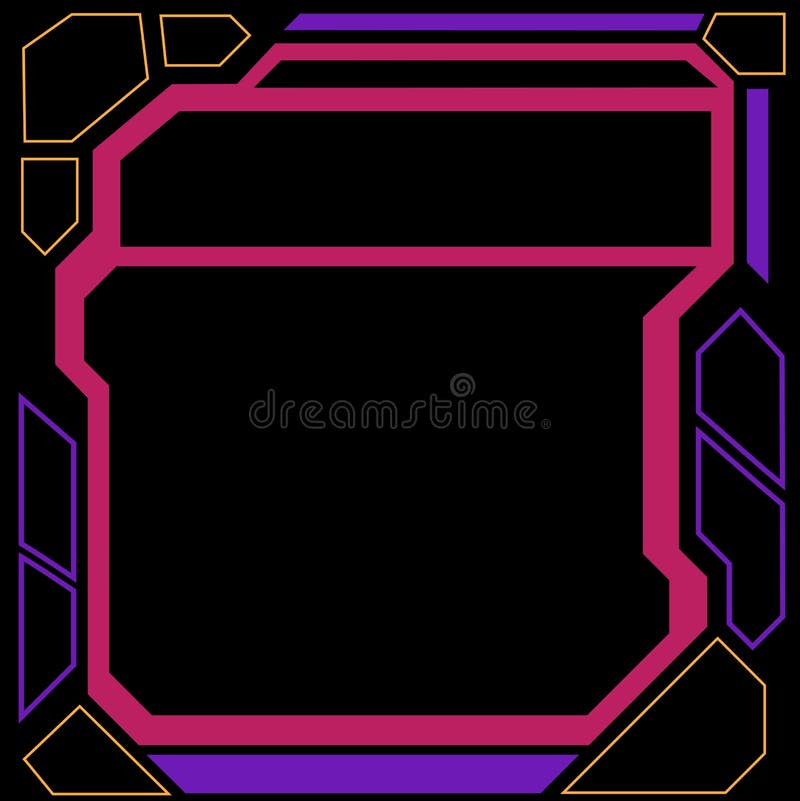 Futuristic Border stock vector. Illustration of neon, sharp - 2734067