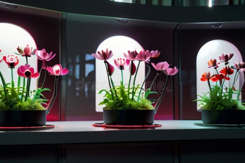 A Futuristic Botanical Lab with Genetically Engineered Flowers that ...