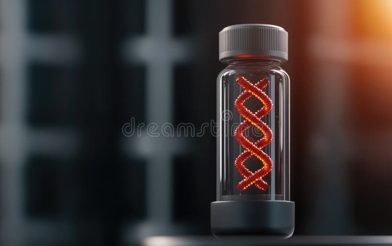 A Futuristic Bottle with a Striking Red Helix Design, Blending ...