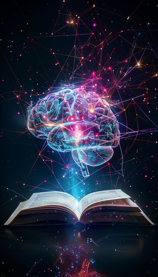 Futuristic Brain Integrated with Technology, Digital Learning, and ...