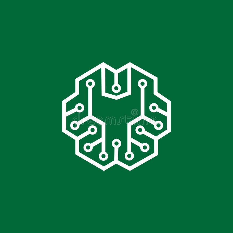 Futuristic Brain Logo Template for Artificial Intelligence Stock Vector ...