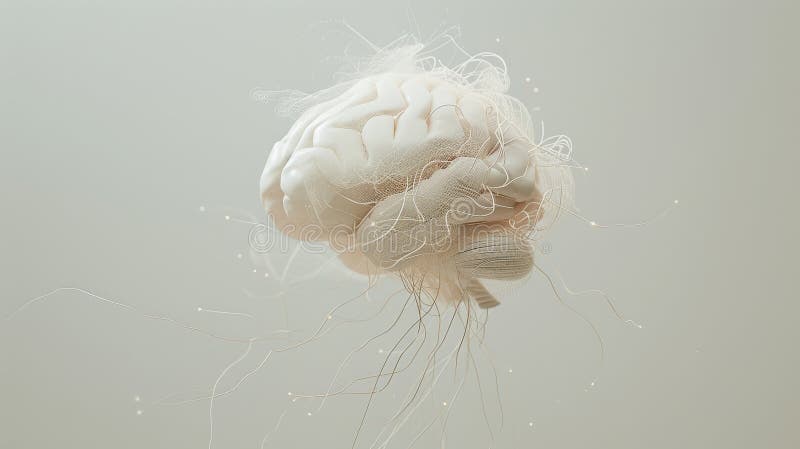 Futuristic Brain Model with Glowing Neural Connections Stock Photo ...