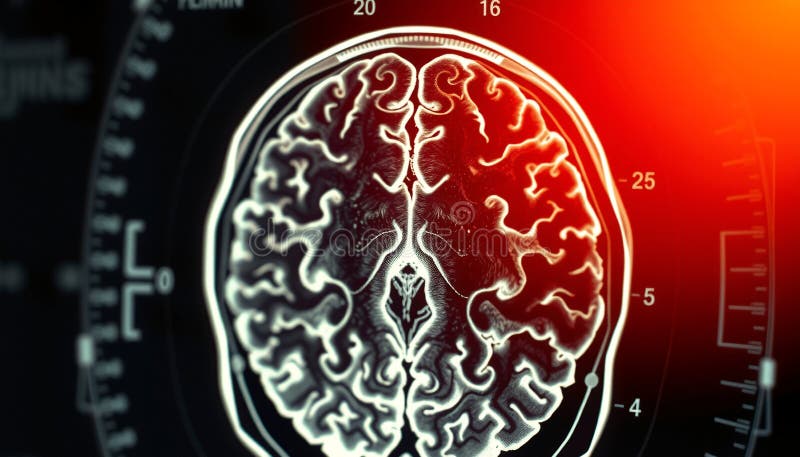 Futuristic Brain MRI Scan stock image. Image of technology - 371267045