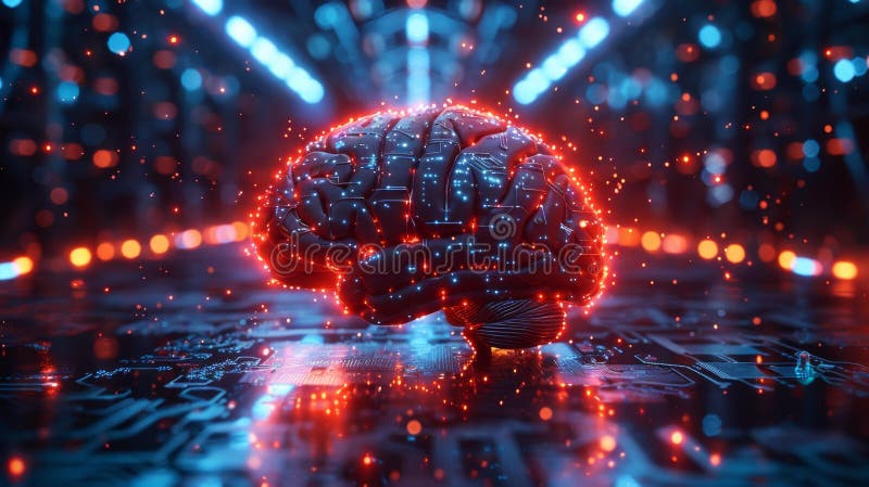 Futuristic Brain with Neural Network - Generative Ai Stock Illustration ... Futuristic Brain with Neural Network - Generative Ai Stock Illustration ...