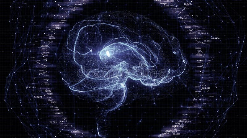 Futuristic Brain Scan. stock footage. Video of imagination - 116530092
