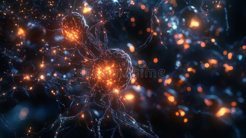 Futuristic Brain Visualization with Glowing Neural Connections Stock ... Futuristic Brain Visualization with Glowing Neural Connections Stock ...