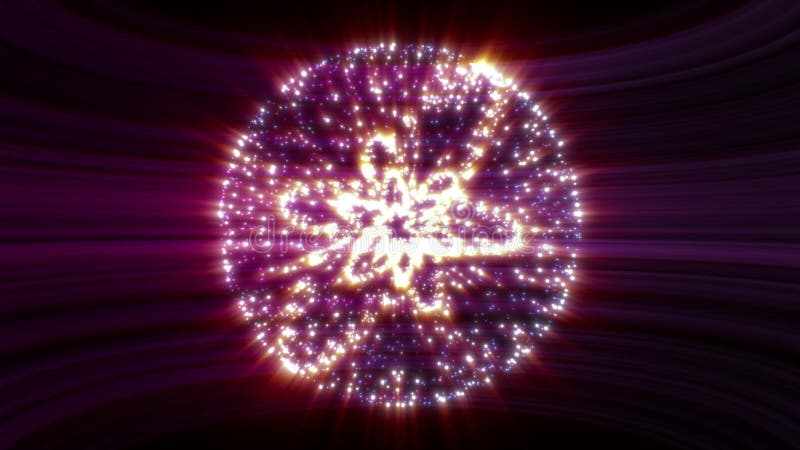 Futuristic Bright Glowing Sphere Made of Moving Particles ...