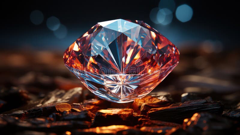Futuristic Brilliance: the Enchanting Glow of a Massive Diamond Stock ...