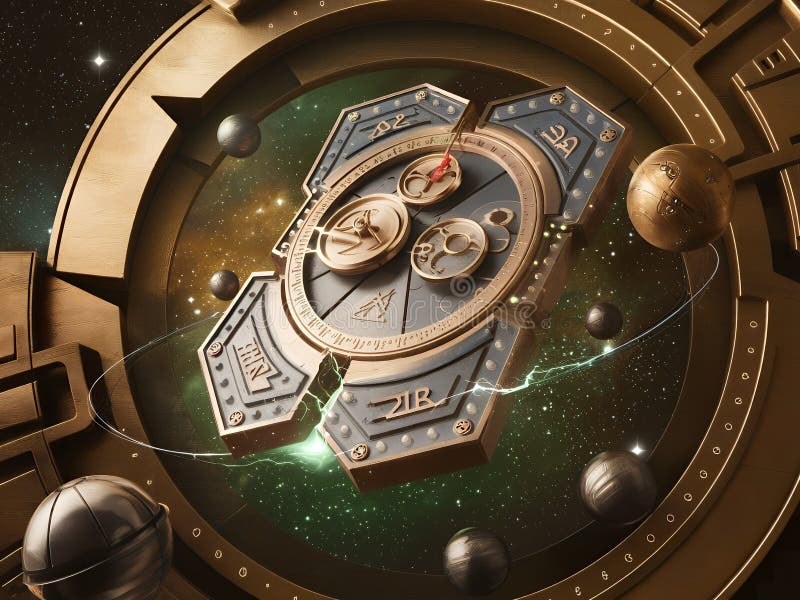 Celestial Clockwork: a Futuristic Cosmos Timepiece Design in Bronze and ...