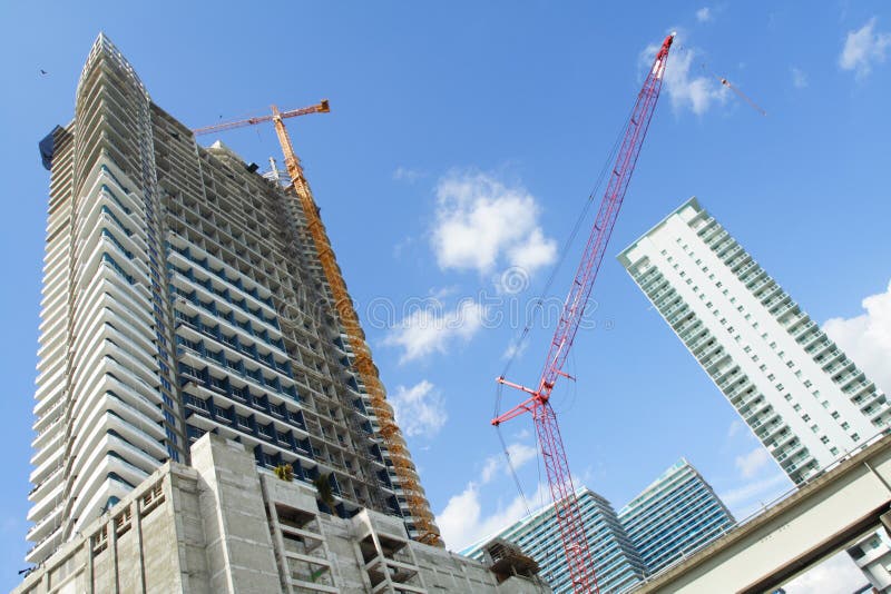 Construction of buildings stock photo. Image of urbanization - 17322972