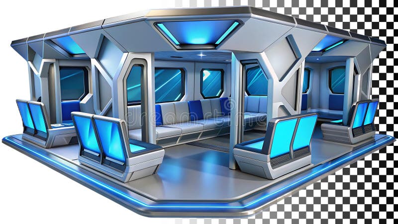 Futuristic Building with Computers, Tech Office, Modern Architecture ...