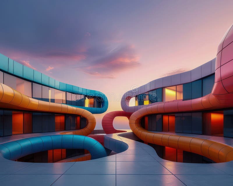 Modern Architecture Design Sleek, Futuristic Building Concept with ...