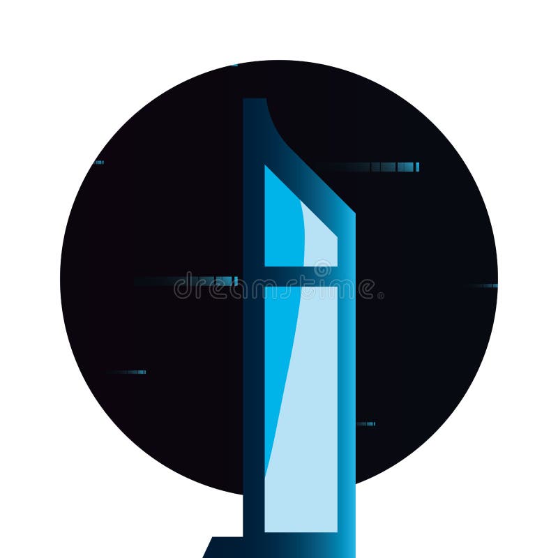 Futuristic Building Innovation on White Background Stock Vector ...