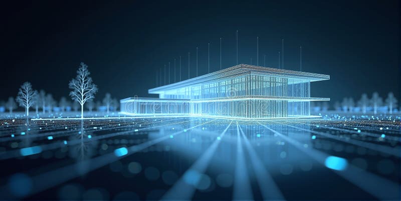 Futuristic Building Model with Sleek Design, Smart Materials, and ...