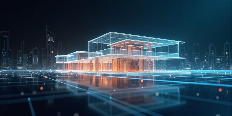 Futuristic Building Model with Sleek Design, Smart Materials, and ...