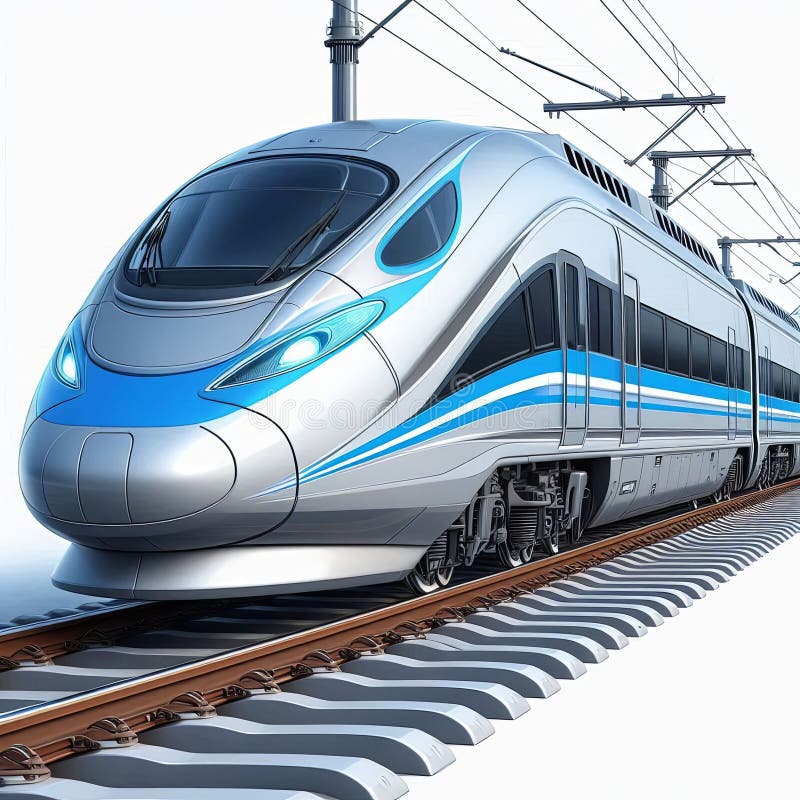 Futuristic Bullet Train stock illustration. Illustration of vehicle ...
