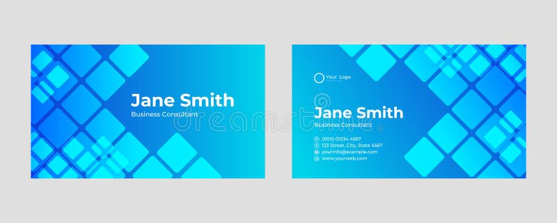 Futuristic Business Card Design. Modern Shape with Abstract Game and ...