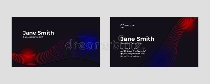 Futuristic Business Card Design. Modern Shape with Abstract Game and ...