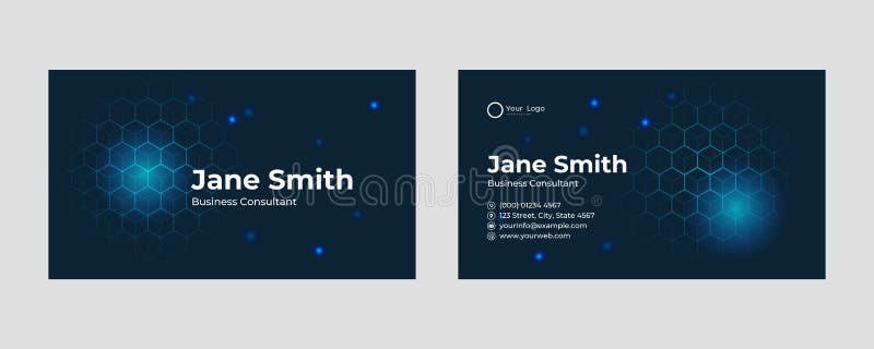 Futuristic Business Card Design. Modern Shape with Abstract Game and ...