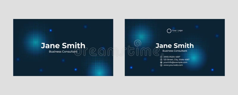 Futuristic Business Card Design. Modern Shape with Abstract Game and ...