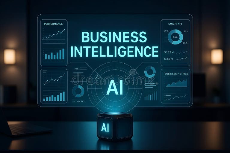 Futuristic Business Intelligence Concept Featuring Artificial ...