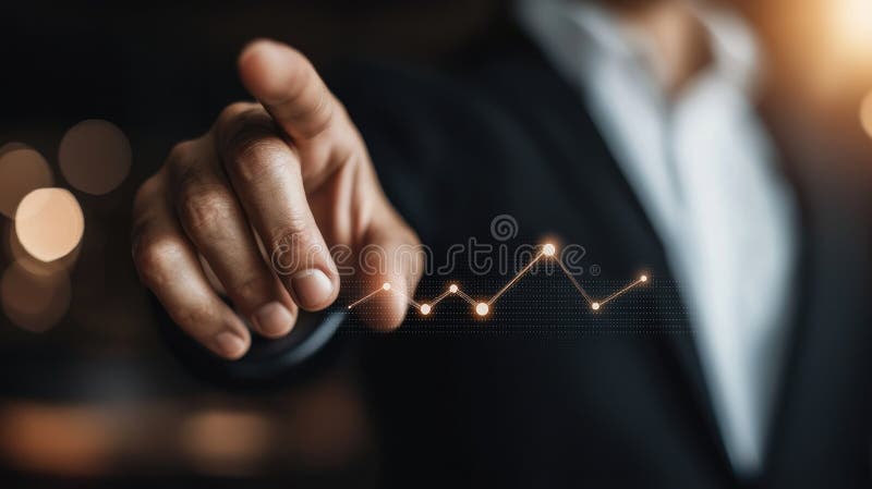 Futuristic Business Scene with Solid Background Stock Photo - Image of ...