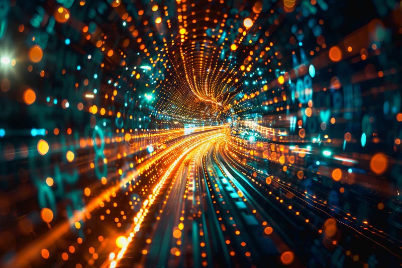 Futuristic Business Technology Information in Abstract Style Stock ...