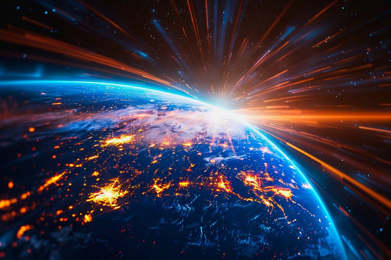 Futuristic Business Technology Information in Abstract Style Stock ...