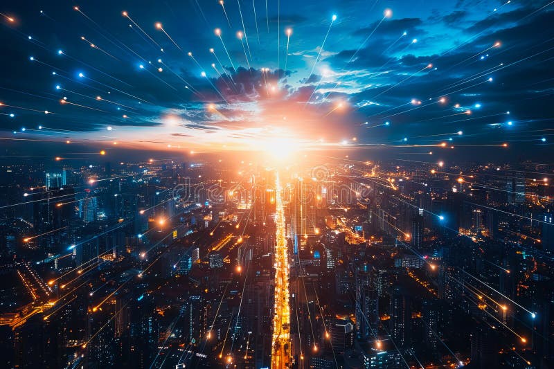 Futuristic Business Technology Information in Abstract Style Stock ...