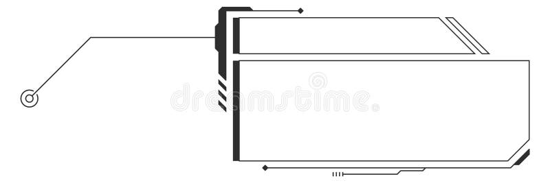 Futuristic Callout. Digital Text Frame Stock Vector - Illustration of ...