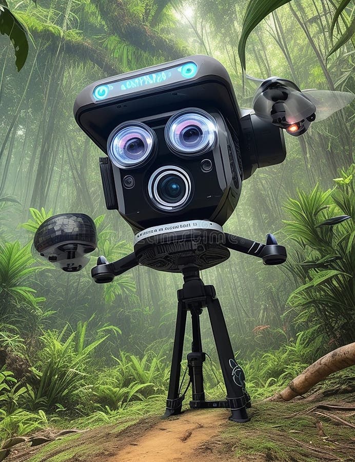 Eco Eye: the Intelligent Wildlife Camera Stock Image - Image of person ...