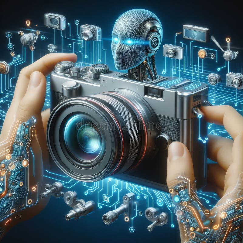 Futuristic Camera with Digital Enhancements Stock Image - Image of ...