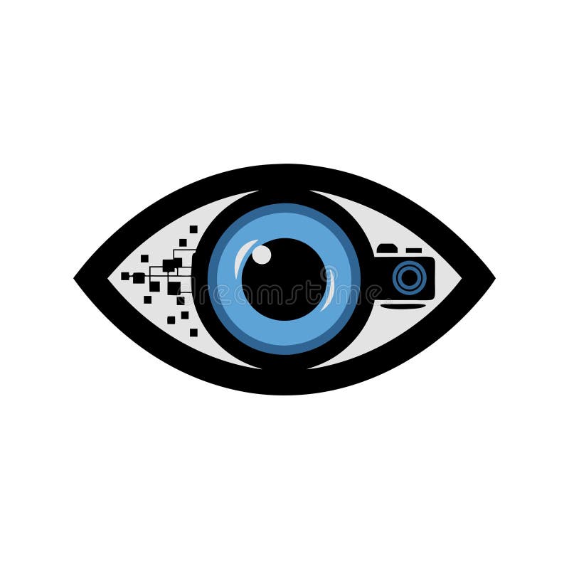 Futuristic Camera Eye Illustration Symbolizing Surveillance and ...