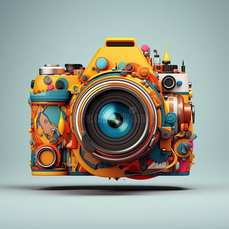 Futuristic Camera Merging Seamlessly with a Human Eye Stock ...