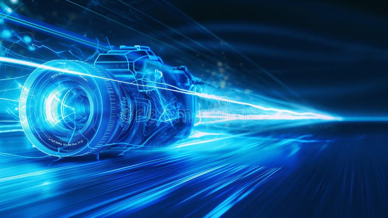 Futuristic Camera in Motion Stock Photo - Image of artistic, fast ...