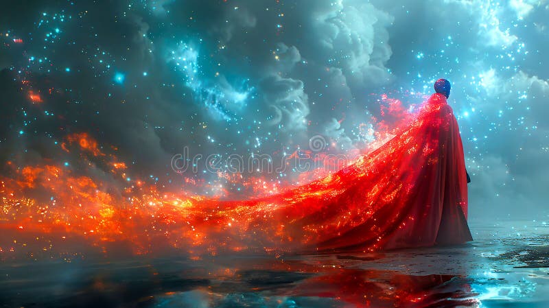 A Futuristic Cape Composed of Iridescent, AI-generated Feathers, Each ...