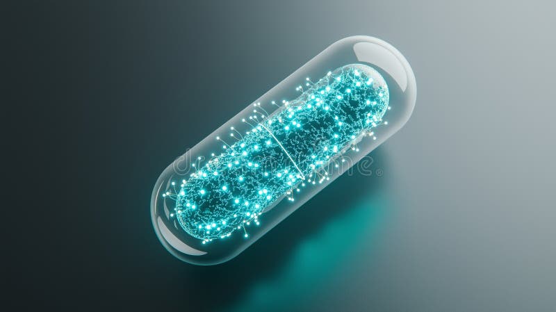 Futuristic Capsule with Glowing Particles Showcasing Advanced ...