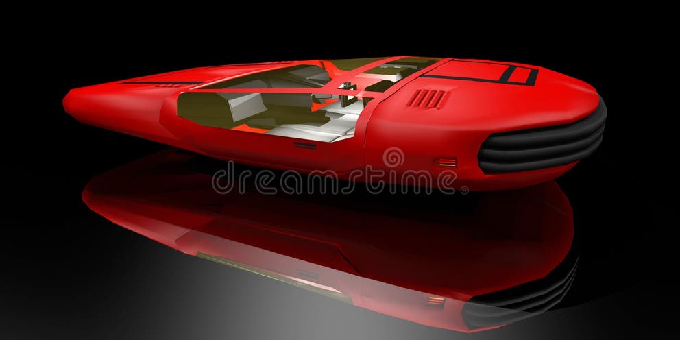 Futuristic car stock illustration. Illustration of fiction - 96464697