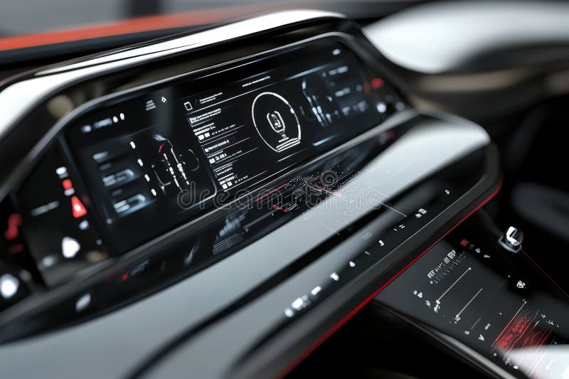 Futuristic Car Dashboard Interface Design Display Stock Illustration ...