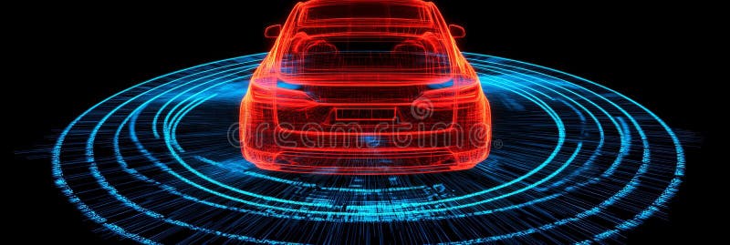 Futuristic Car, Data Analysis, Scanning Technology, and Automotive ...