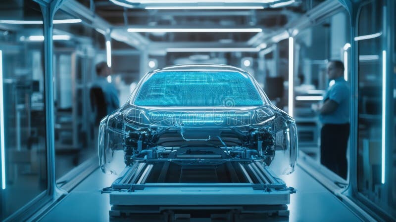 Futuristic Car Design in High Tech Laboratory Stock Image - Image of ...