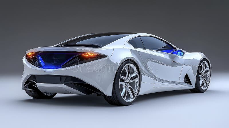 Futuristic Car Design Innovative Curves in a Modern Digital Studio ...