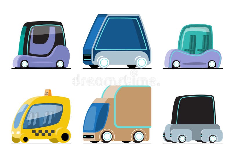 Future Sci Fi High Technology Vehicles Cartoon Illustration Stock ...
