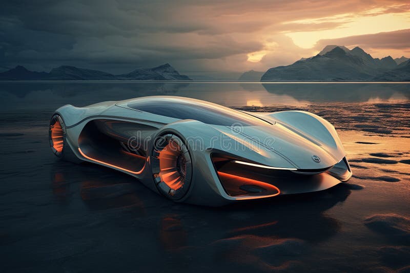 A Futuristic Car. Generative AI Stock Illustration - Illustration of ...