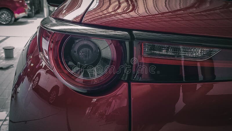 Futuristic Car Tail Light with Led. Stock Image - Image of font ...