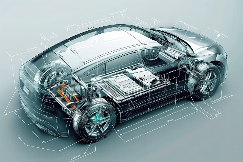 Futuristic Car Technology with Autonomous Driving Features. Digital and ...