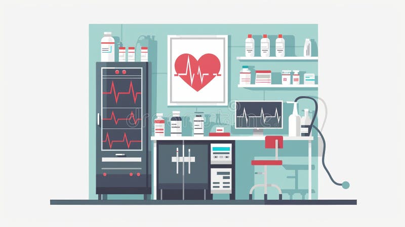 Futuristic Cardiogram Interface Showing Digital Heartbeat and Medical ...