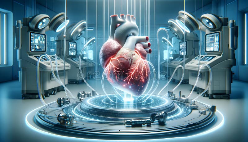 Futuristic Cardiology Lab. Illustration Created with Generative AI ...