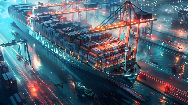 Futuristic Cargo Container Ships Utilize Technology for Global ...
